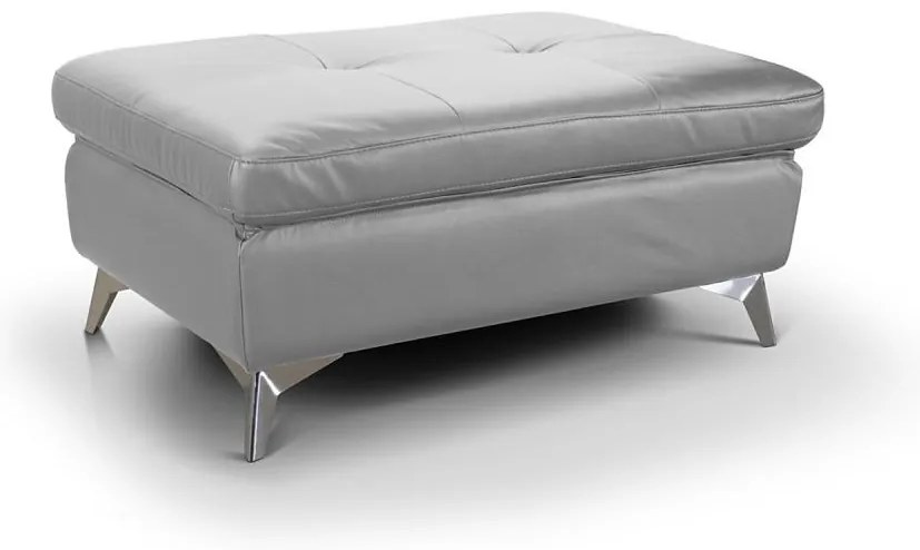 Kožený taburet SALERNO II 66x100 cm šedá C096800 PEARCY II HOCKER