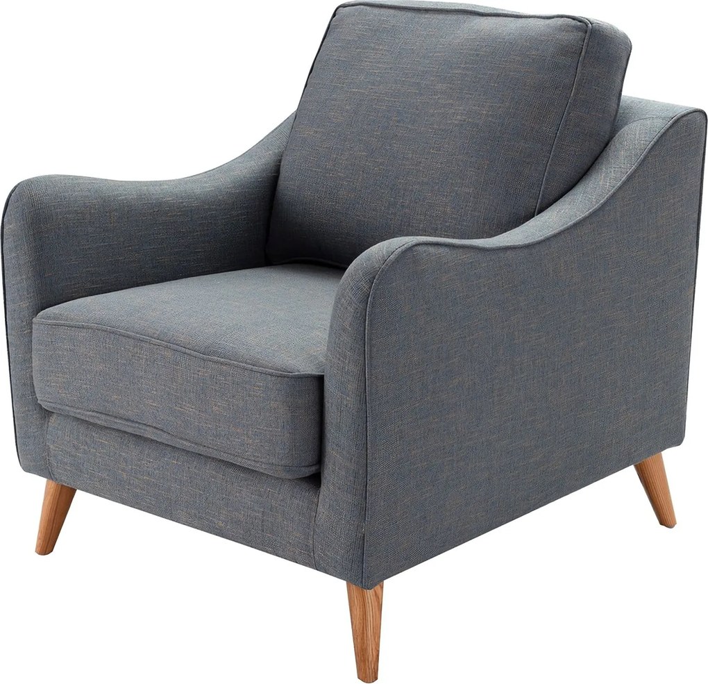 Křeslo Venuste denim blue/brown