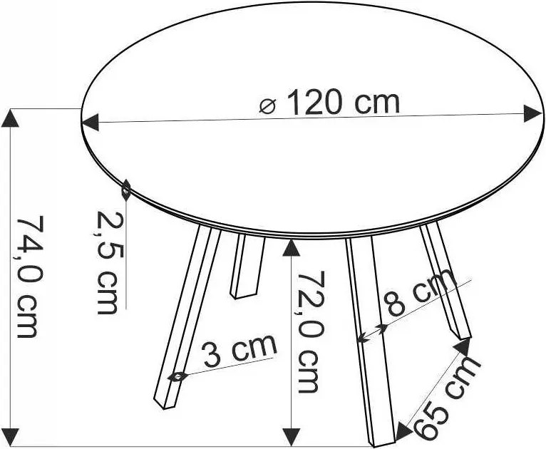 Jídelní stůl Ezekiel, ořech / černá