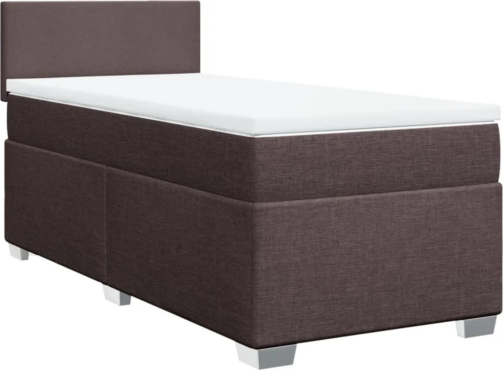 Box spring postel s matrací tmavě hnědá 80x200 cm textil 3288011