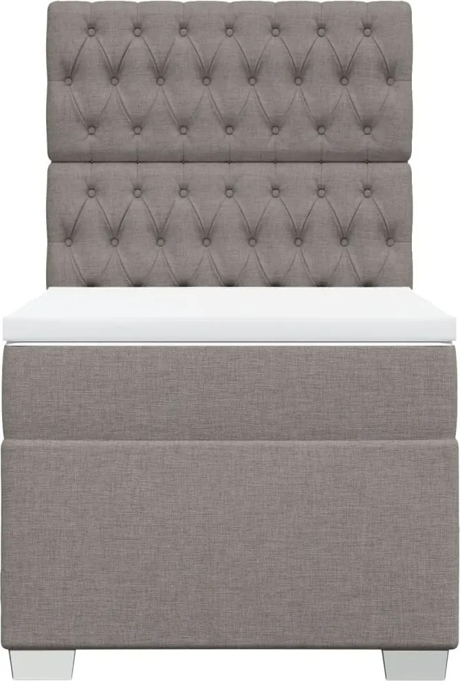 Box spring postel s matrací taupe 80x200 cm textil 3290326