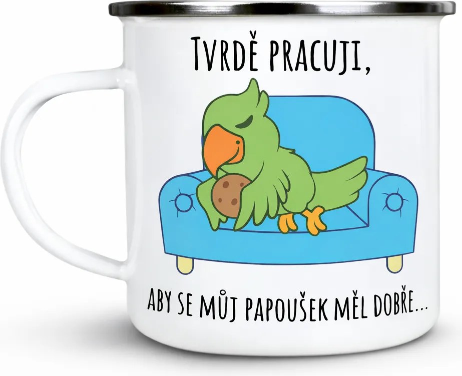 Ahome Ahome CZ Plecháček Tvrdě pracuji. Barevný papoušek 300 ml