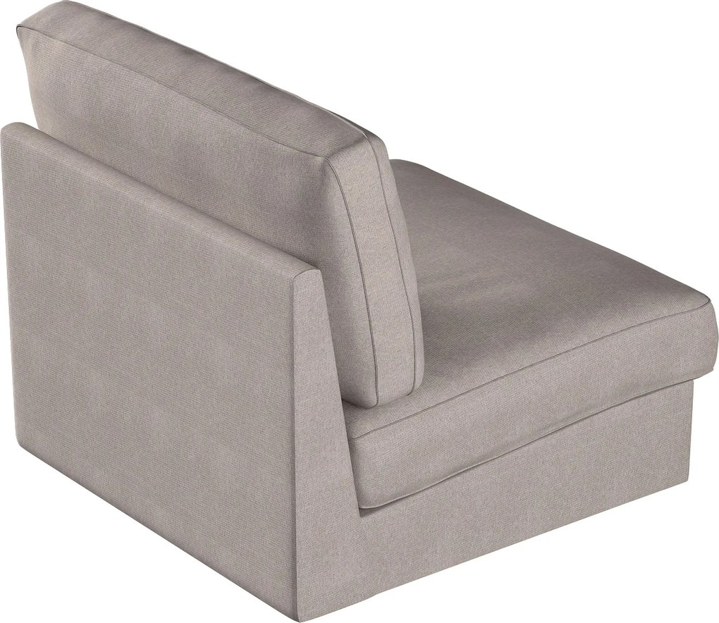 Potah na neskládací křeslo IKEA Kivik barva béžová látka pletený vzor