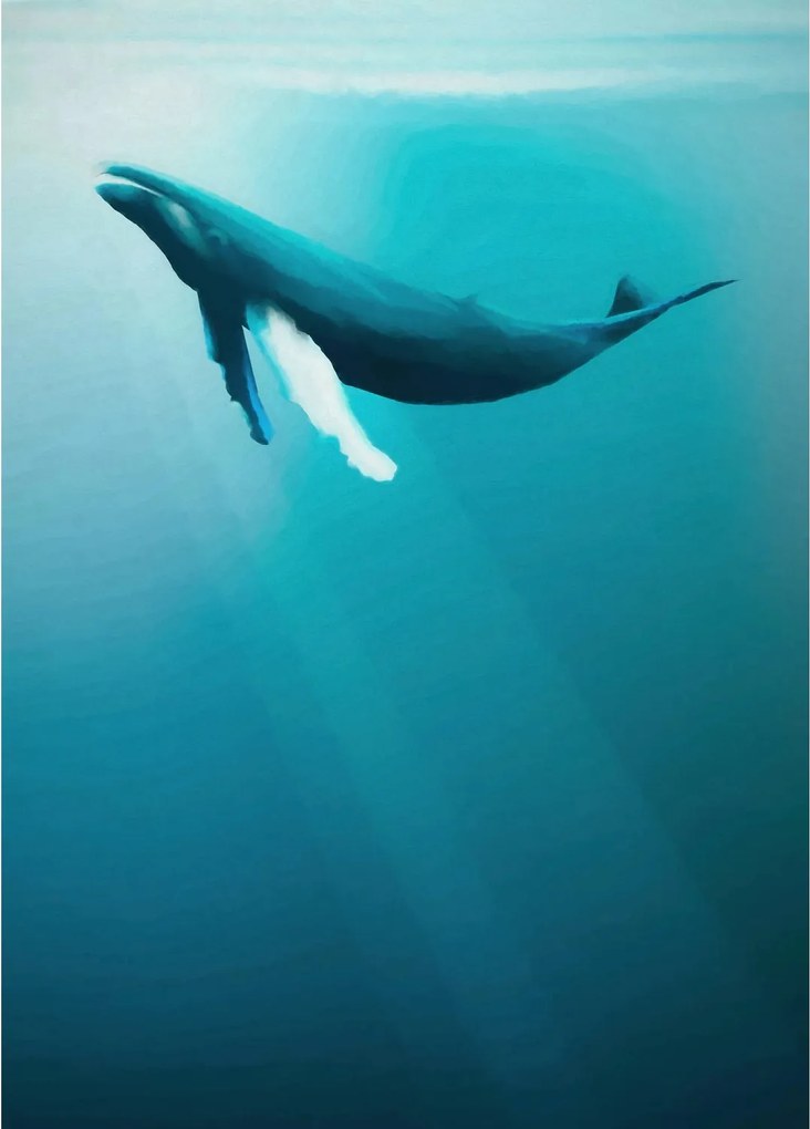 Komar Vliesová fototapeta Artsy Humpback Whale 200 x 250 cm