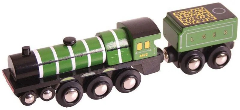 Bigjigs Rail Dřevěná replika lokomotiva Flying Scotsman