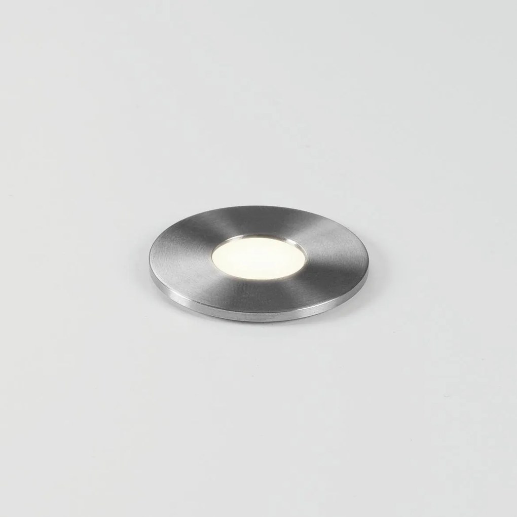 AST 1201005 Zemní svítidlo Terra Round 28 LED 1W 3000K kartáč. ocel - ASTRO Lighting