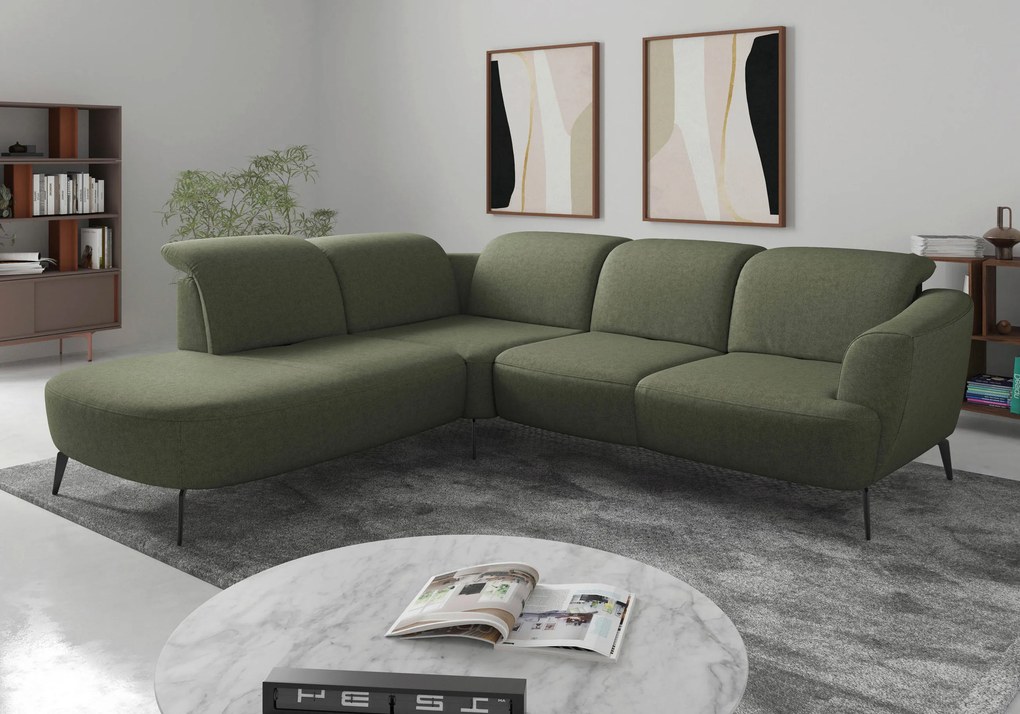 XXXLutz ROHOVÁ SEDAČKA, textil, olivově zelená Sit & More - Sedací soupravy - 00014401851W