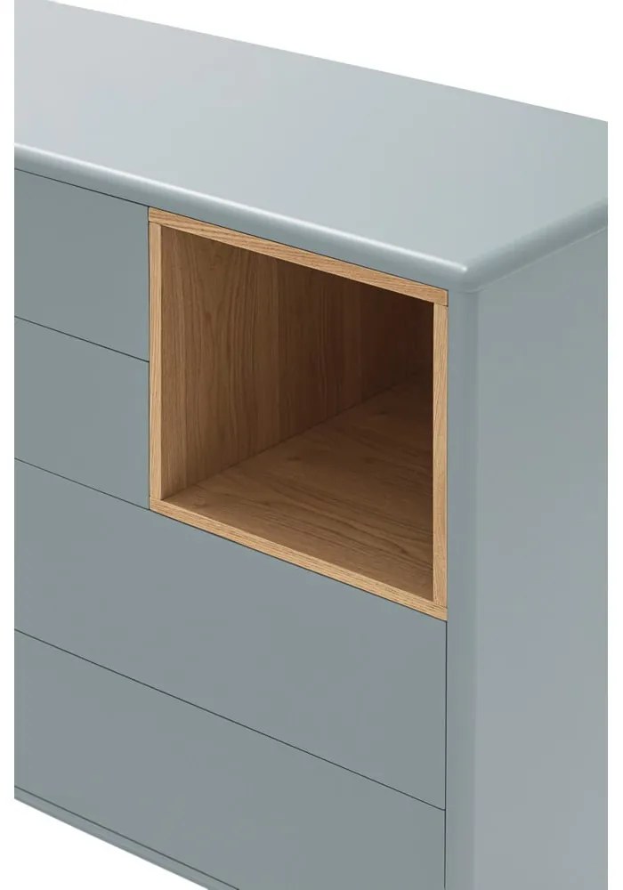 Modro-šedá nízká komoda 90x90 cm Corvo – Teulat