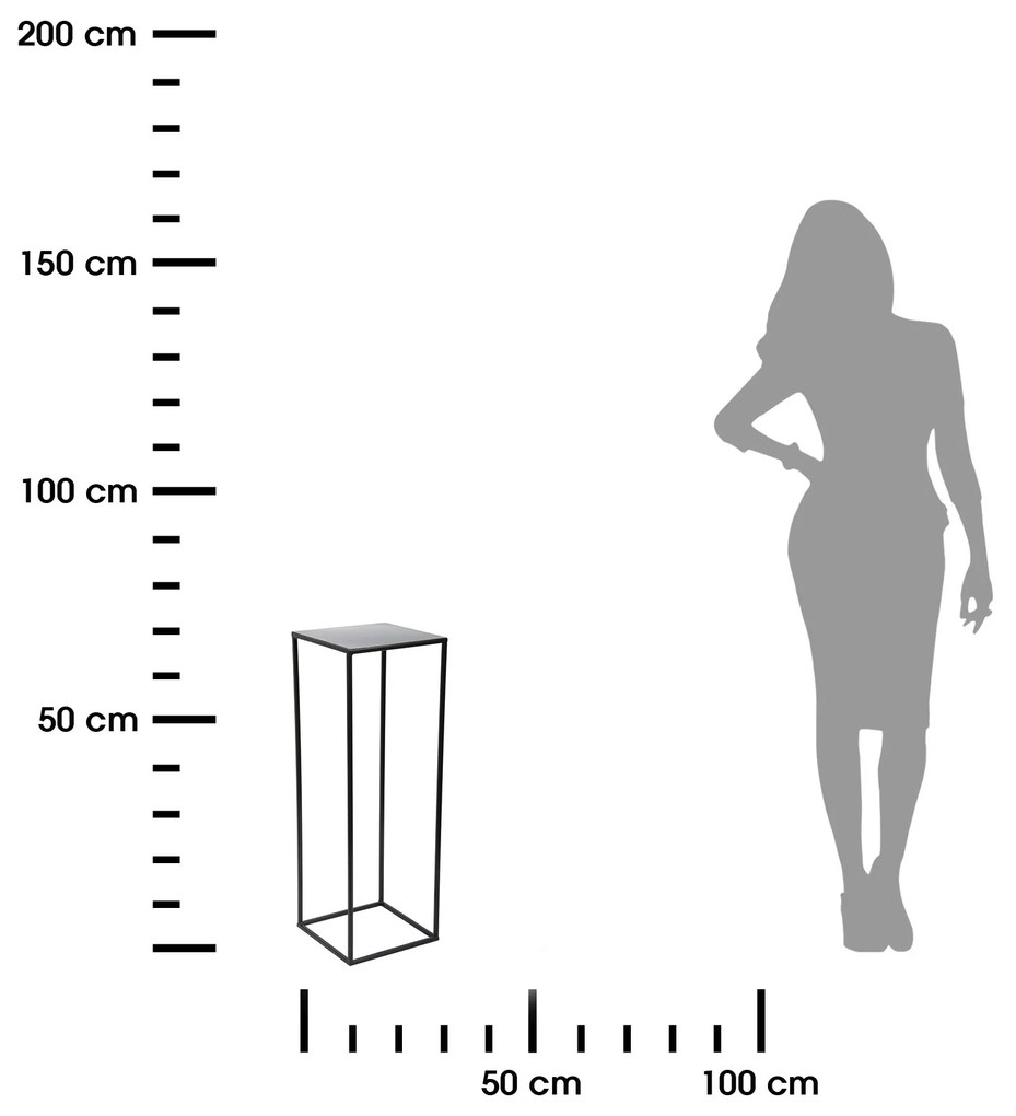 Květinový stojan CHARR I 70 cm černý