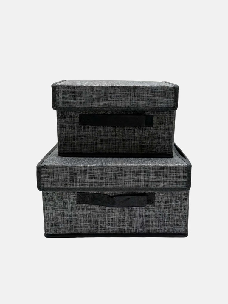 Sinsay - Skládací úložné boxy s uchyty 2 pack - šedá