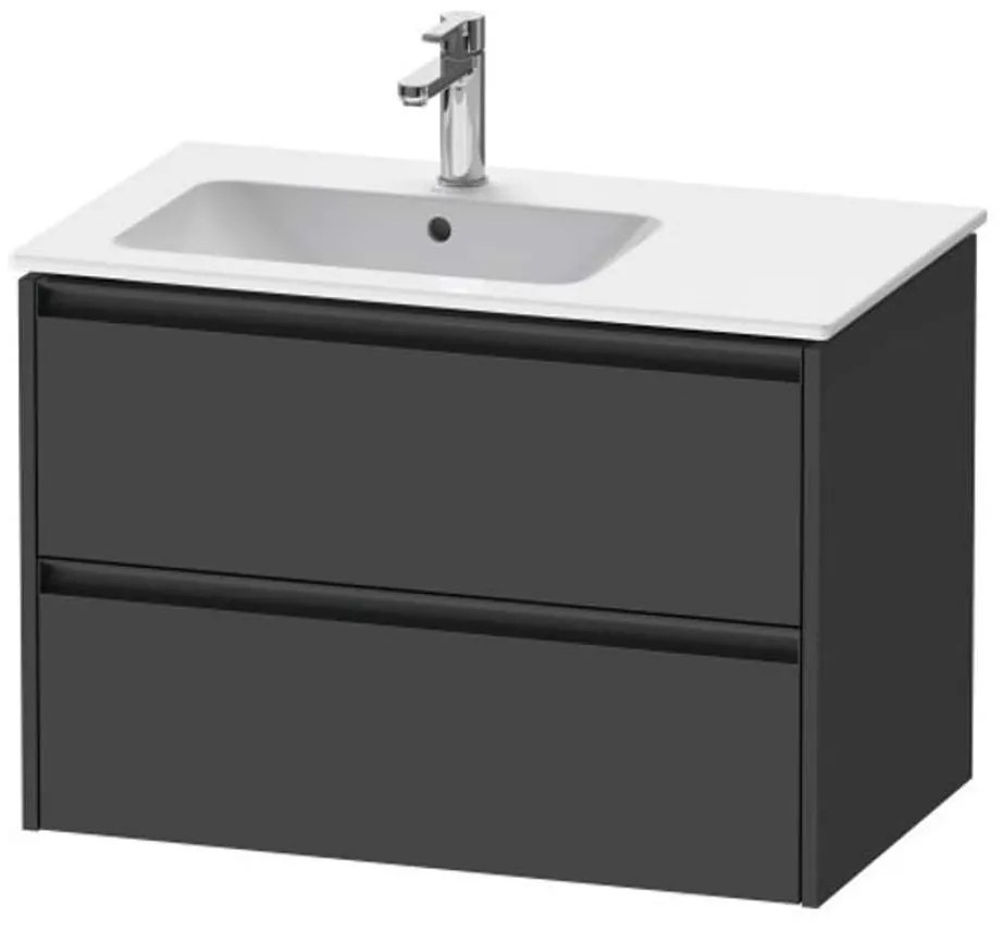 Duravit Ketho.2 - Umyvadlová skříňka 55x81x48 cm, 2 zásuvky, grafit mat K25267049490000
