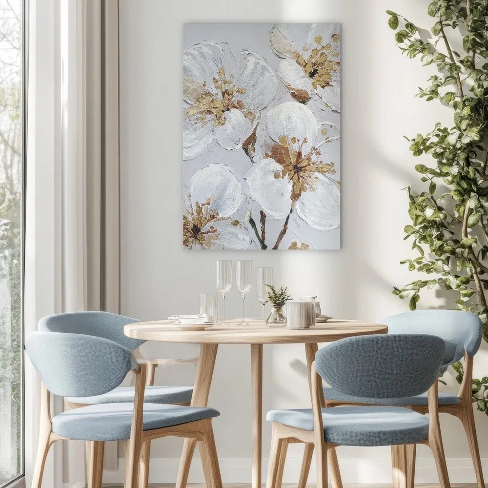 Obraz s ručně malovanými prvky 70x100 cm Petal Glow – Styler