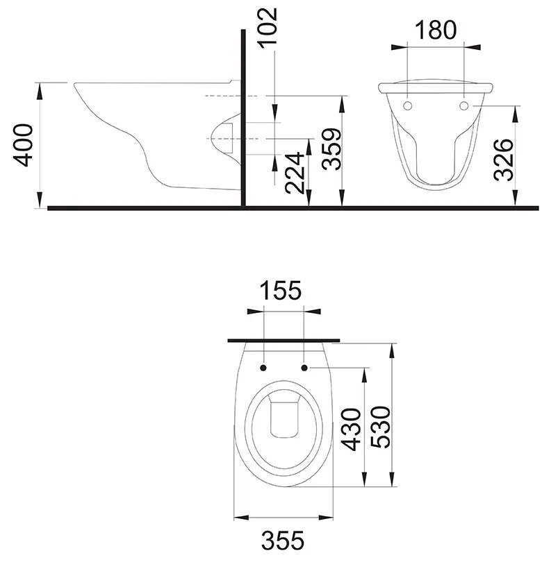 Mereo WC závěsný klozet se soft close sedátkem CSS114S keramika bílá VSD72