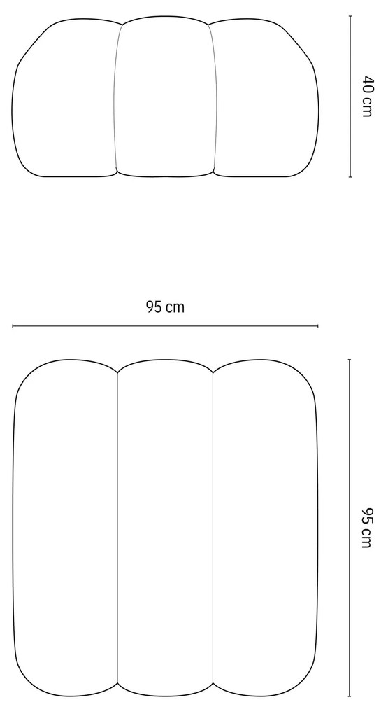 MUZZA Puf KOEGO chenille béžový