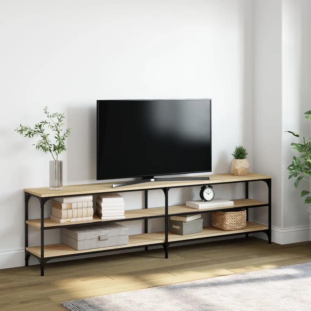 vidaXL TV skříňka 180 x 30 x 50 cm kompozitní dřevo a kov [826757] Barva: kouřový dub