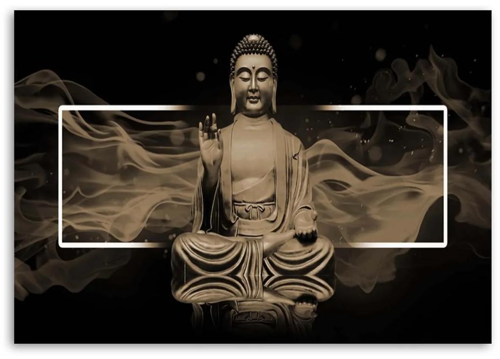 Obraz na plátně Hnědé Buddhovy zenové lázně - 60x40 cm