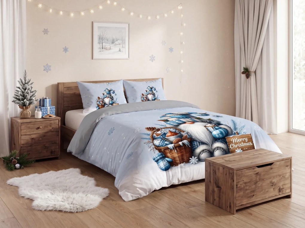 3D povlečení z mikrovlákna FROSTY GNOME barevné Rozměr povlečení: 70 x 90 cm | 140 x 200 cm