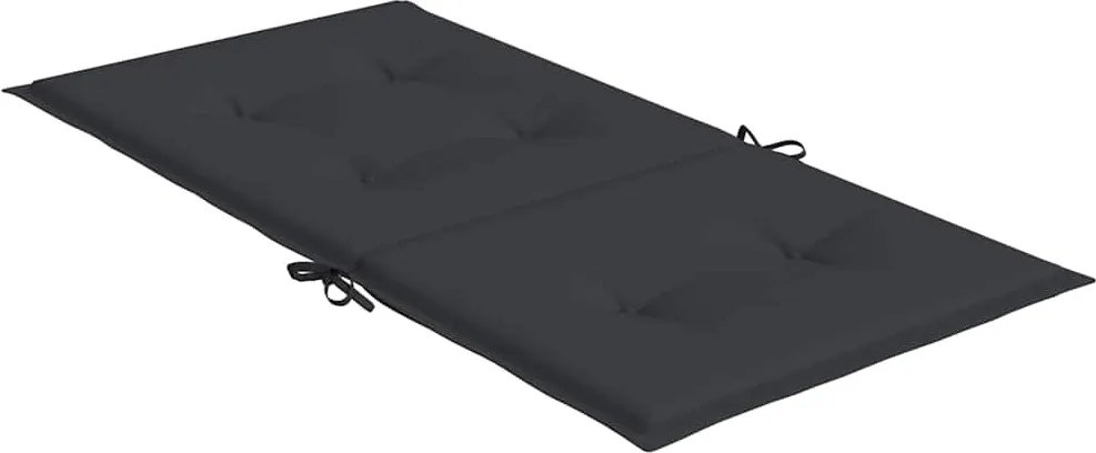 Podušky na židli nízké opěradlo 6 ks černé 100x50x3 cm oxford 314138