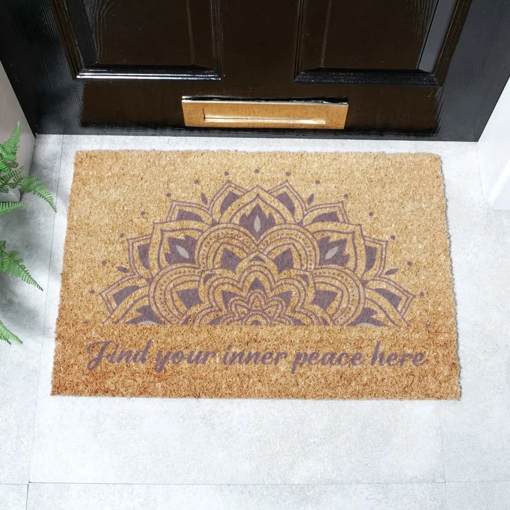 Rohožka z kokosového vlákna 40x60 cm Find Your Inner Peace – Artsy Doormats