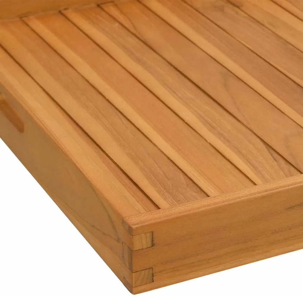 Servírovací podnos 60 x 60 cm masivní teakové dřevo 315458
