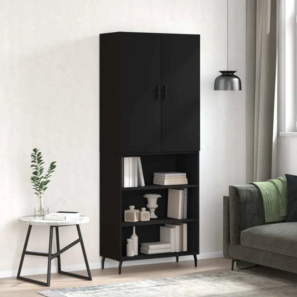 vidaXL Skříň highboard 69,5 x 34 x 180 cm kompozitní dřevo [3196085] Barva: hnědý dub