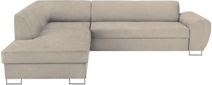 Béžová rohová rozkládací pohovka s úložným prostorem Kooko Home XL Left Corner Sofa Piano