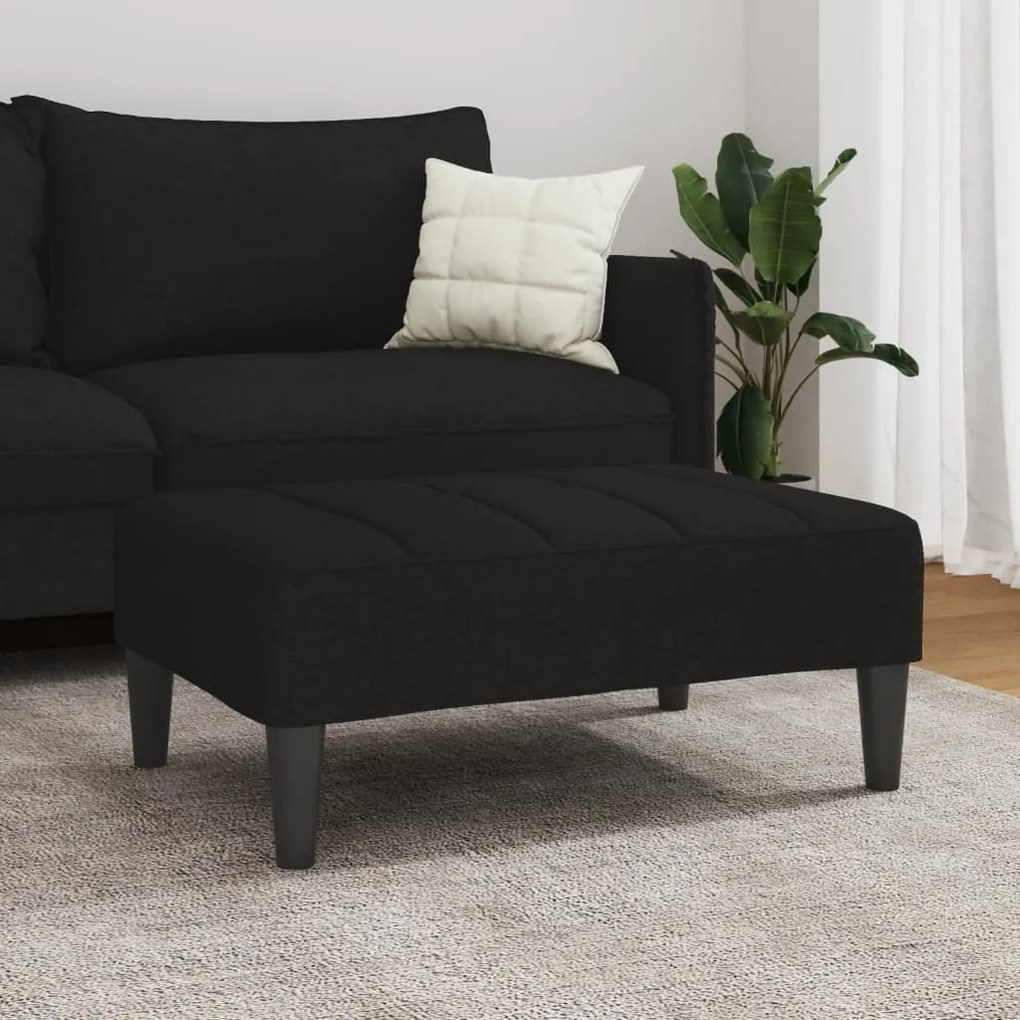 Podnožka Černá 77 X 55 X 31 Cm Textil
