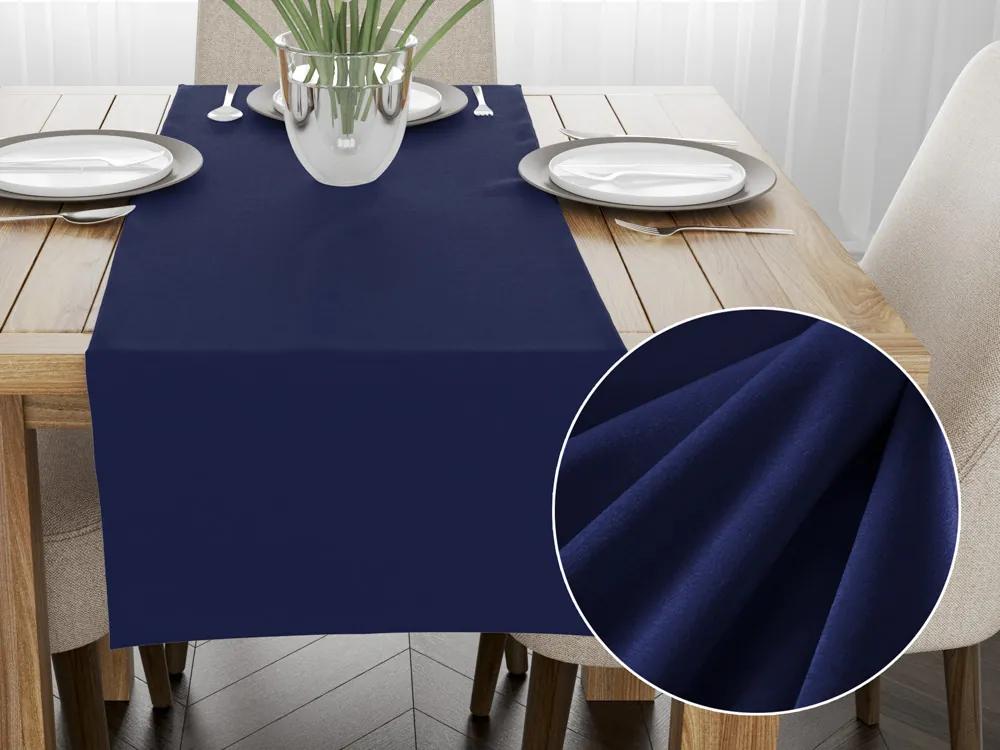 Biante Sametový běhoun na stůl SV-026 Tmavá královská modrá II 35x180 cm