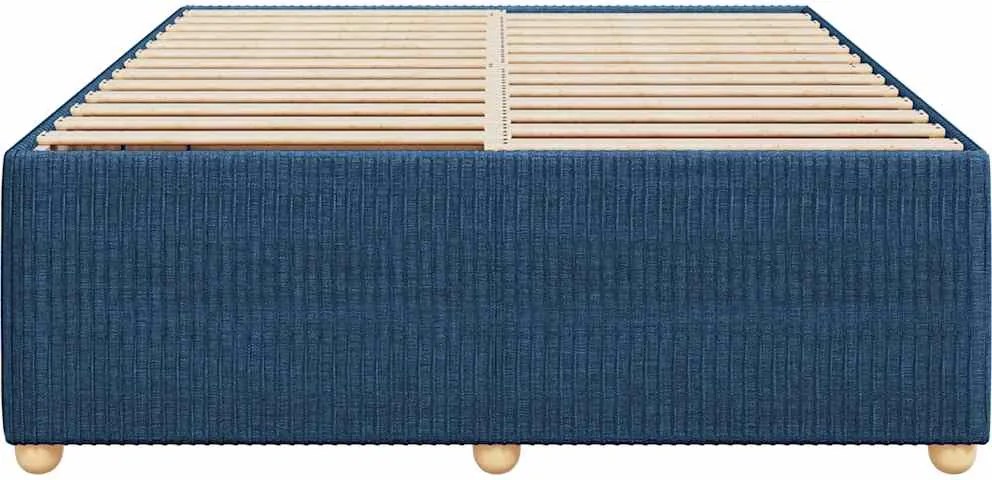 Rám postele bez matrace modrý 140 x 200 cm textil 3284948