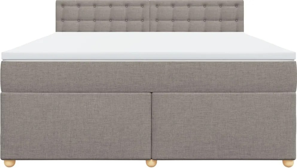 Box spring postel s matrací taupe 180x200 cm textil 3289077