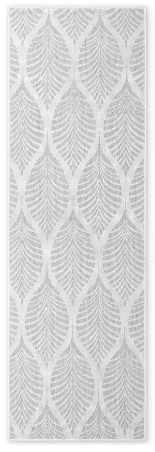 Vnitřní a venkovní běhoun v šedé a slonovinové barvě 80x250 cm Duet Liora – NORTHRUGS