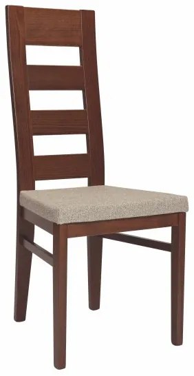 Stima Dřevěná jídelní židle FALCO | Odstín: bílá,Sedák: carabu marrone 137