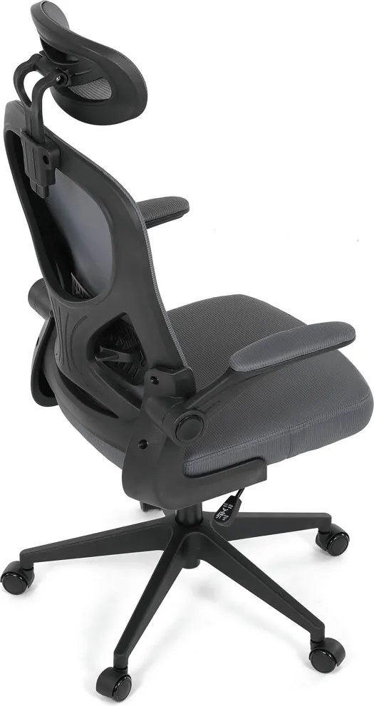 Ergonomická kancelářská židle ALEXANDRE - šedá síťovina