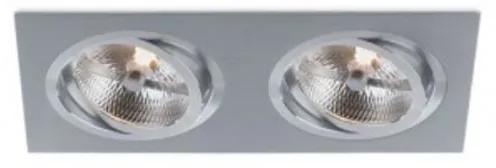 Vestavné svítidlo Aluminio Plata, kartáčovaný hliník 2x70W, 230V - BPM