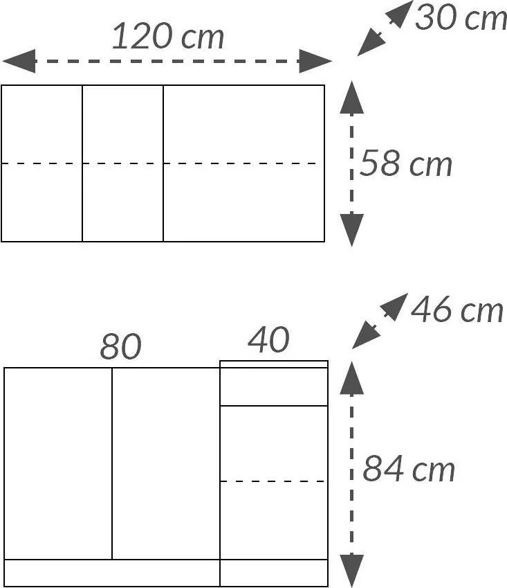 CASARREDO Kuchyně NIKA 120, artisan