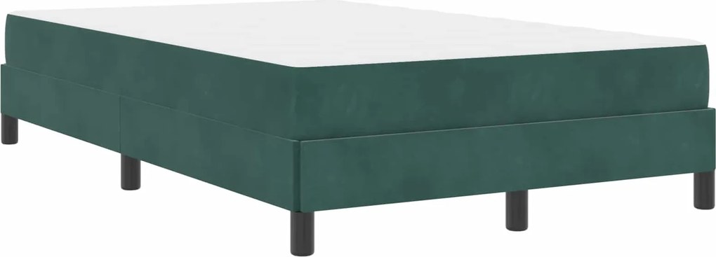 Postel s boxspringem s matrací Tmavě zelená 120 x 190 cm textil 3398680