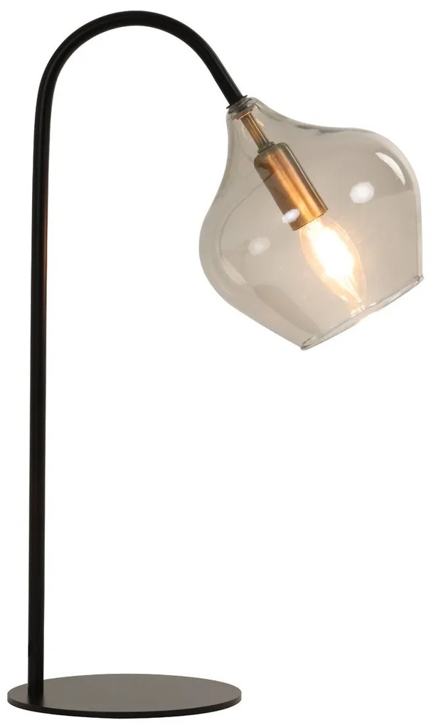 Kovová stolní lampa RAKEL MATT BLACK