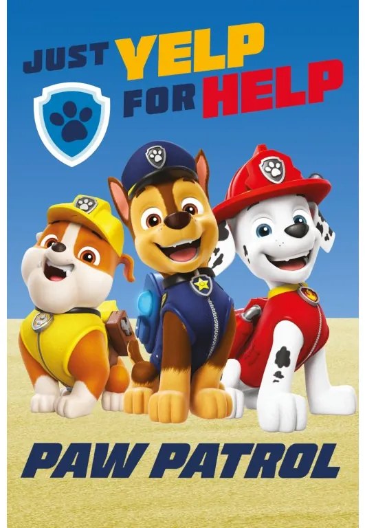 Vesna | Dětská deka fleece Paw Patrol HELP 100x150 cm