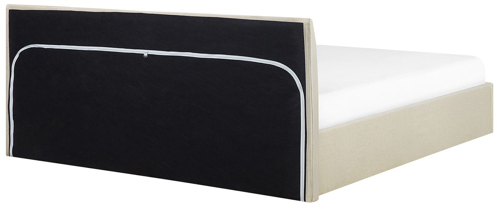 Béžová postel s úložným prostorem 180x200cm ORBEY Beliani