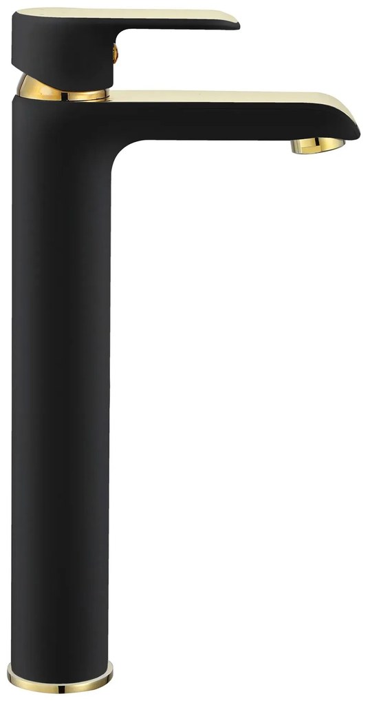 Rea Bloom, vysoká umyvadlová baterie, černá-zlatá, REA-B9936