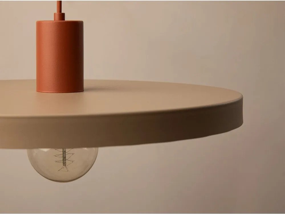 Béžové kovové závěsné svítidlo ø 40 cm Ori – Micadoni