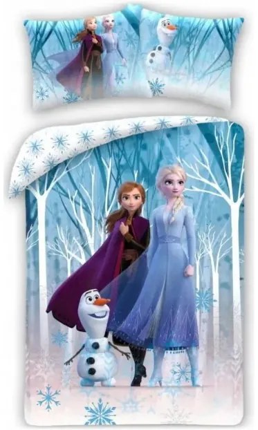 HALANTEX - Dívčí bavlněné ložní povlečení Ledové království FROZEN - Elsa a Anna / 140 x 200 cm + 70 x 90 cm