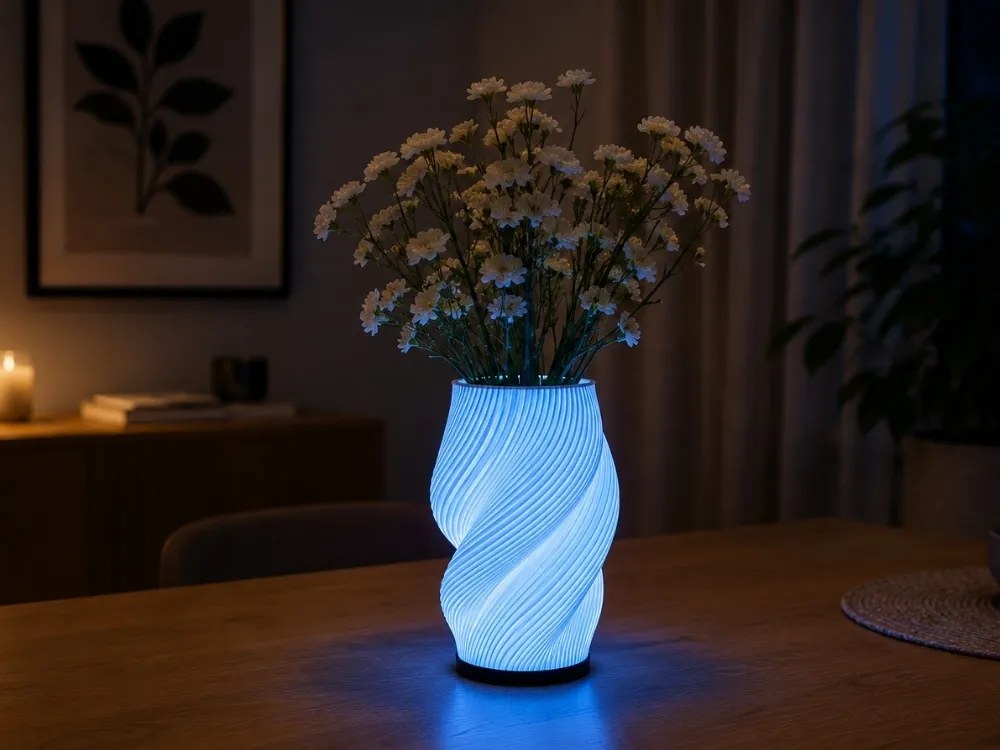 Verk Group Stolní lampy s vázou na květiny, dekorativní 2 v 1, led rgb, s dálkovým ovládáním