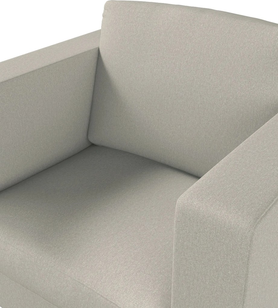 Potah na křesko IKEA Karlanda, krátký barva béžová látka pletený vzor