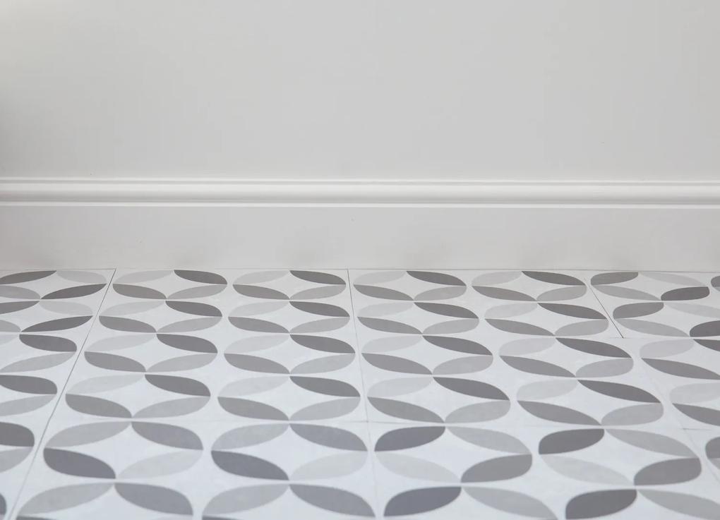 D-c-fix Podlahové samolepící čtverce - Šedé kruhy, rozměr 30,5x30,5cm, balení 11ks, 2745056