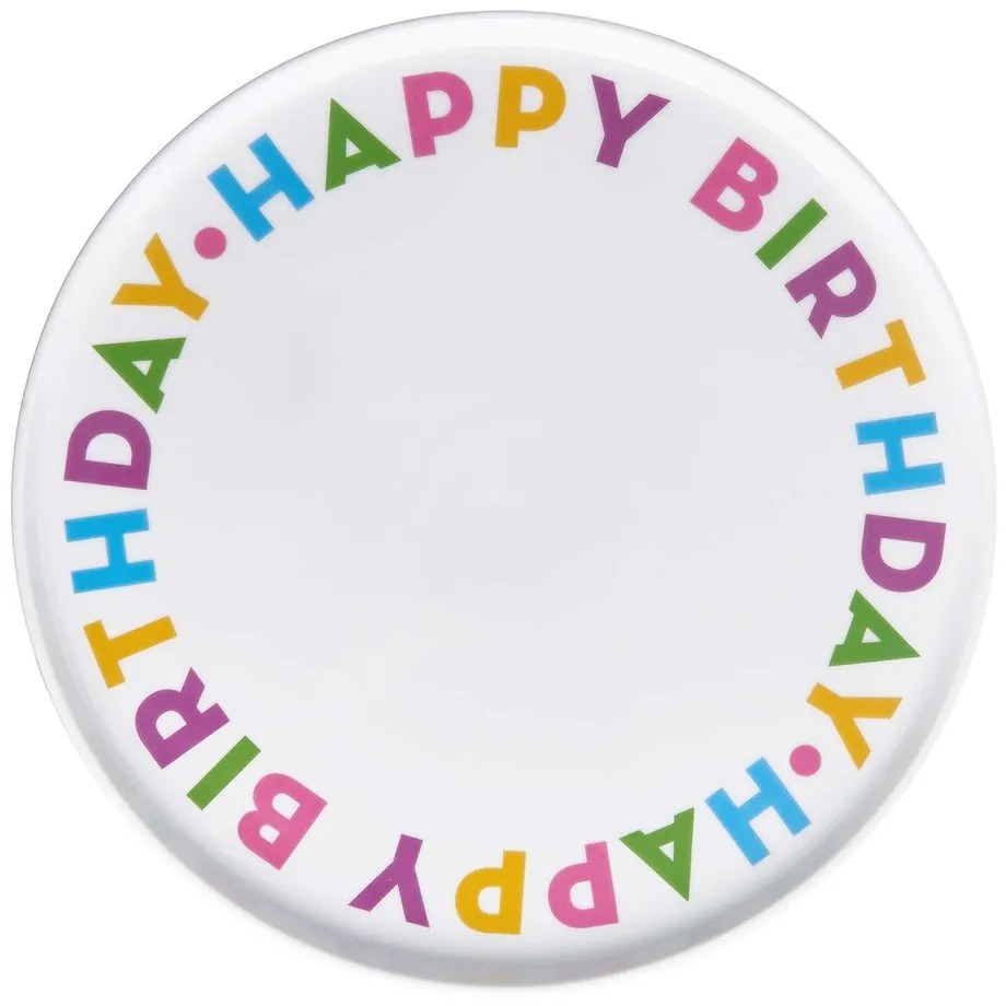HAPPY BIRTHDAY Talíř na dort 32 cm - mix