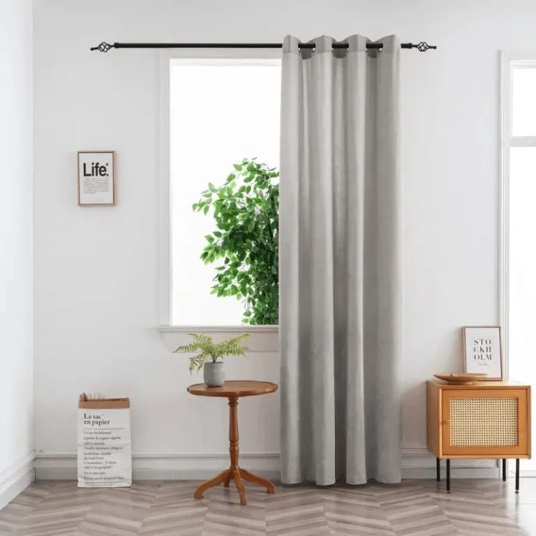 Závěs TAVIO 140x250 cm, světle šedý Zavěšení: Řasící páska