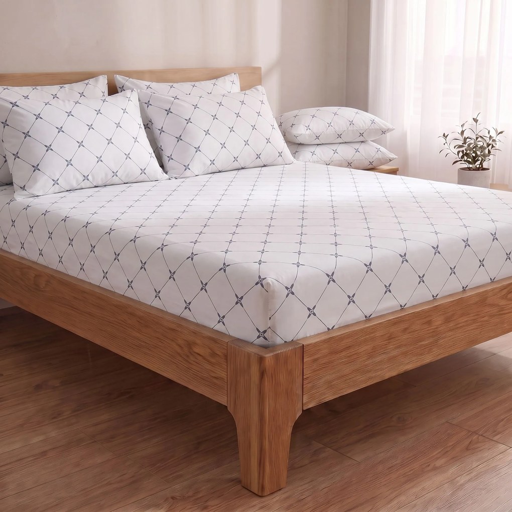 Kvalitex Bavlněné napínací prostěradlo Safír bílý 80x200cm
