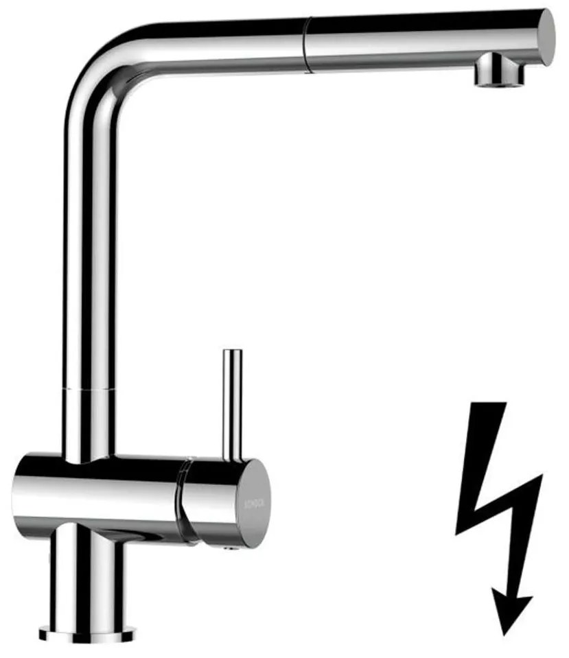 SCHOCK Epos - Dřezová baterie s výsuvnou koncovkou, chrom 540123CHR