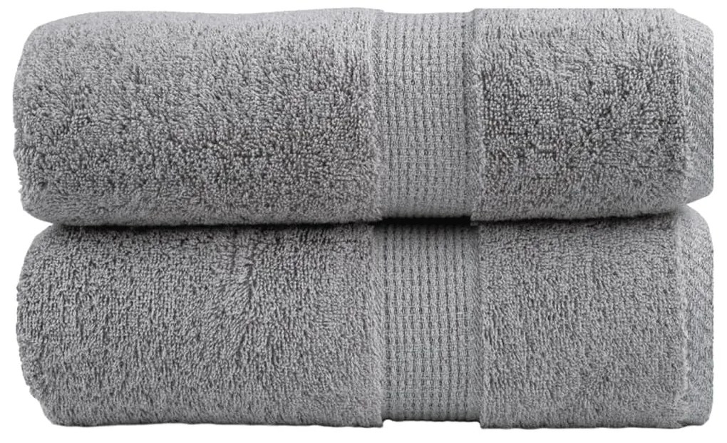 Prémiové ručníky pro hosty SOLUND 2 ks šedé 30x50 cm 600 g/m² 137302
